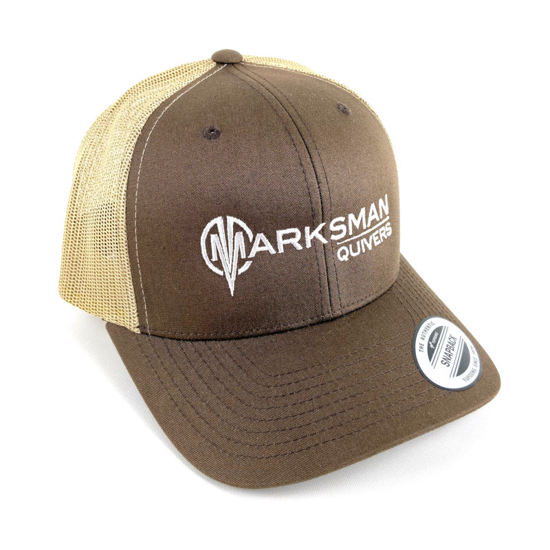 CAP-FULL LOGO-BROWN-Brand Wear-Hats- Archery-Clothing – MARKSMAN QUIVERS